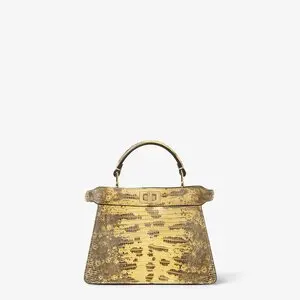 Fendi Peekaboo Iseeu Petite Bag In Light Teague Lizard - Yellow