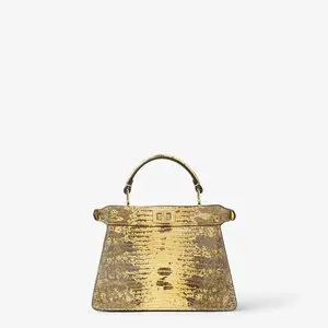 Fendi Peekaboo Iseeu Petite Bag In Light Teague Lizard - Yellow