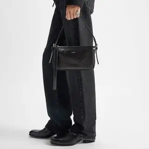 Fendi Small Zip Top Bag In Calfskin
