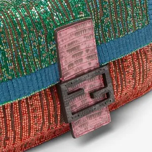 Fendi Baguette 26424 Hand-embroidered Beaded Bag