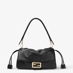 Fendi Baguette Soft Medium Bag - Black