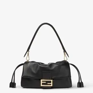 Fendi Baguette Soft Medium Bag - Black