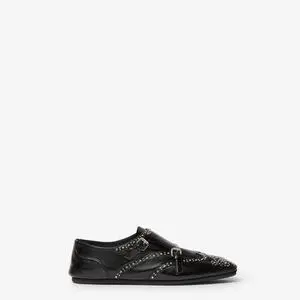 Fendi Stud Monk Strap Loafers - Black