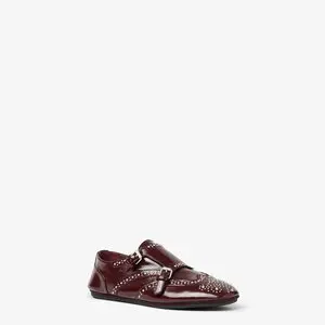Fendi Studded Monk Strap Loafers