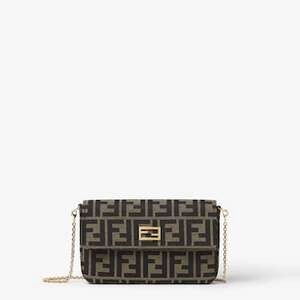 Fendi Tube Wallet On Chain - Brown