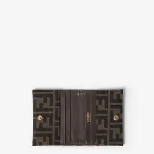 Fendi Ff Jacquard Card Case - Brown