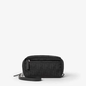Fendi Double Zip Toiletry Case Small - Black