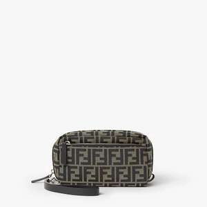 Fendi Double Zip Toiletry Case Small - Brown