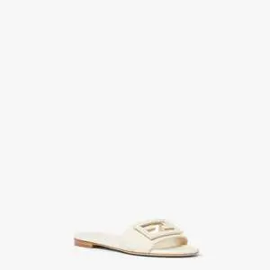 Fendi Baguette Slides - Beige