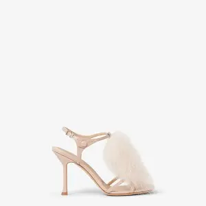 Fendi Noir Strappy Stiletto Sandals - Pink