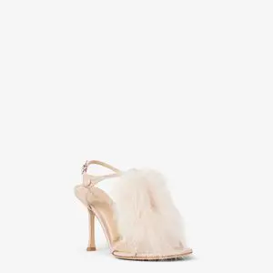 Fendi Noir Calf Leather Stiletto Sandals