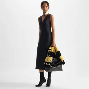 Fendi Wool And Silk Midi Dress