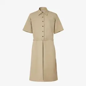 Fendi Cotton Shirt Dress - Beige
