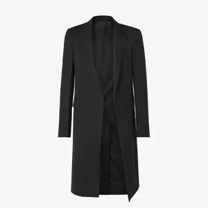 Fendi Single-breasted Wool Coat - Black