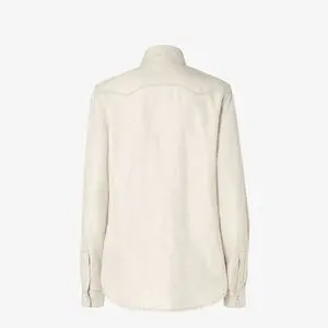 Fendi Selleria Long-sleeve Denim Shirt - White