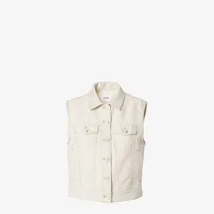 Fendi Selleria Gilet In Denim - White