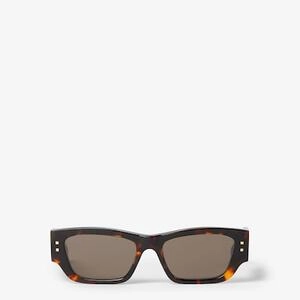 Fendi Ff Logo Rectangular Sunglasses - Brown