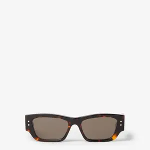 Fendi Ff Logo Rectangular Sunglasses - Brown