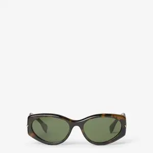 Fendi Screen Ochre Havana Acetate Sunglasses - Brown