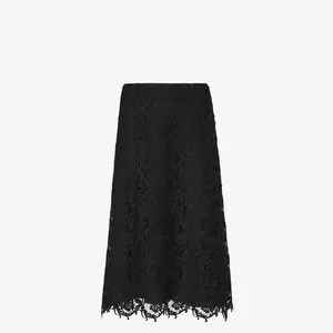 Fendi Macramé Lace Midi Skirt
