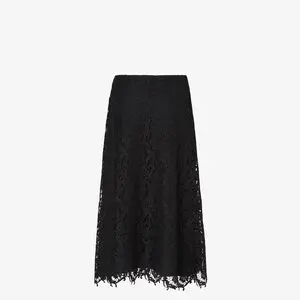 Fendi Macramé Lace Midi Skirt