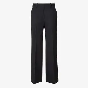 Fendi Grain De Poudre Wool Trousers - Black