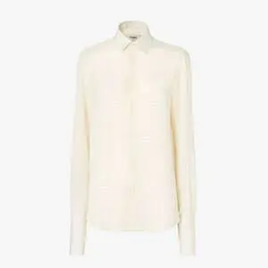 Fendi Jacquard Weave Silk Shirt