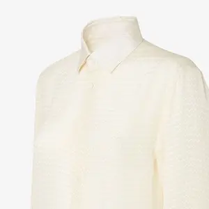 Fendi Jacquard Weave Silk Shirt