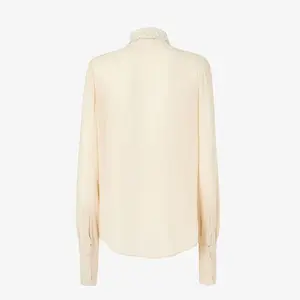Fendi Georgette Shirt With Peonia Lace Inserts