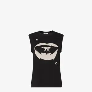 Fendi Ti Amo Graphics Sleeveless Top