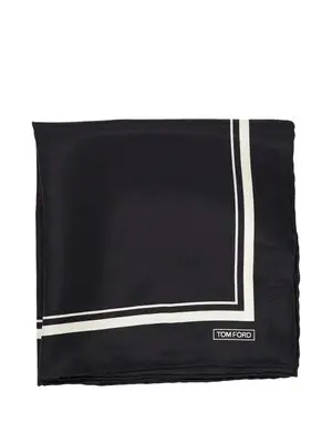 TOM FORD Silk Pocket Square - Black