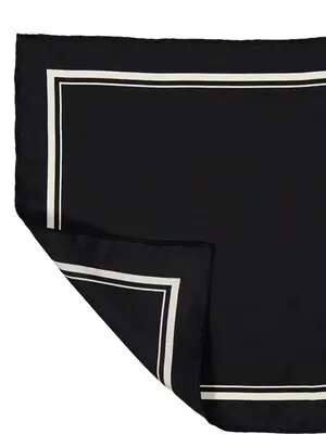 TOM FORD Silk Pocket Square - Black