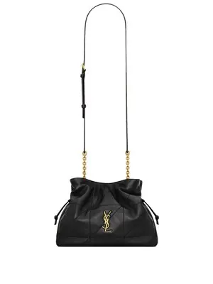 Saint Laurent Jamie Leather Shoulder Pouch - Black