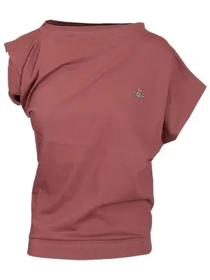 VIVIENNE WESTWOOD Cotton Draped Hebe Top - Red