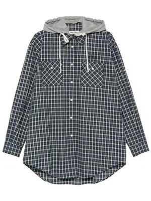 Miu Miu Checked Hooded Shirt