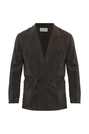 LEMAIRE Silk Blazer With Pockets - Brown