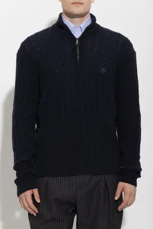Etro Cashmere Sweater With Embroidered Logo