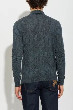 Etro Wool Long-sleeve Polo