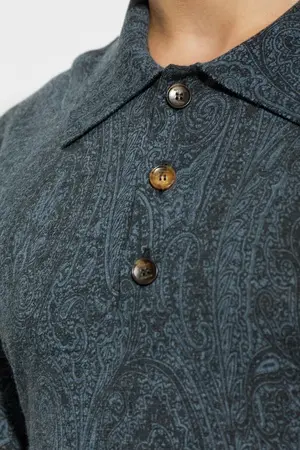 Etro Wool Long-sleeve Polo