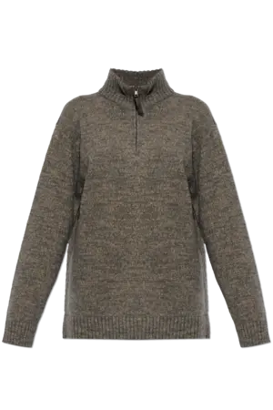 MAISON MARGIELA Sweater With A Stand-up Collar - Grey