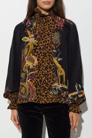 Etro Silk Top With Scarf