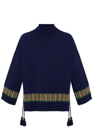Etro Turtleneck With Fringes On The Sides