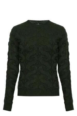 Etro Sweater With Decorative Knit - Green