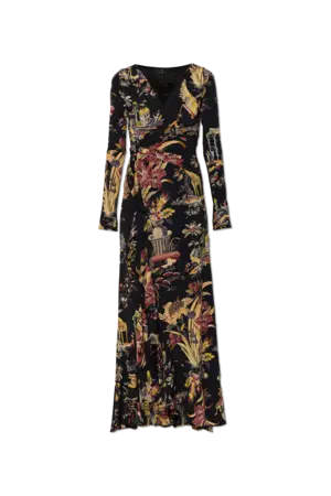 Etro Dress With Colorful Print - Black