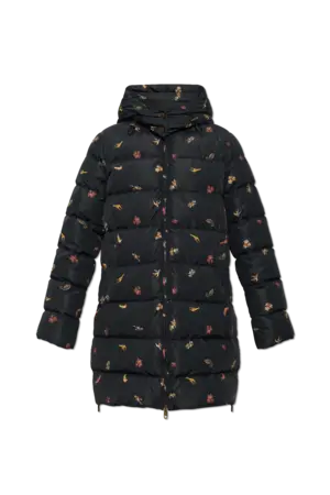 Etro Down Jacket With Colorful Print - Black