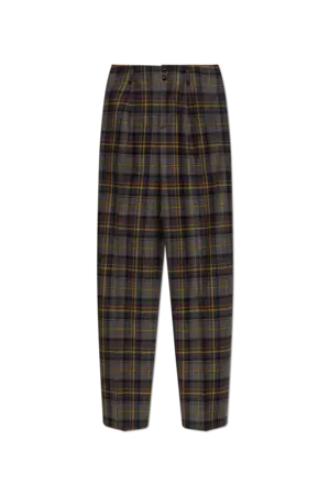 Etro Wool Pleated Trousers - Multicolour