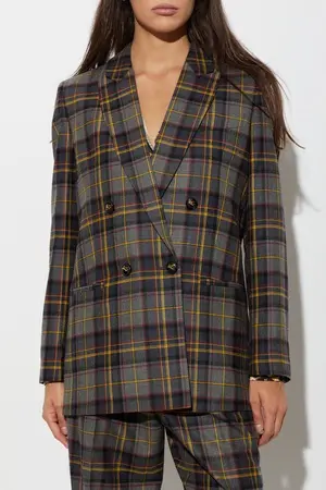 Etro Double-breasted Checked Blazer
