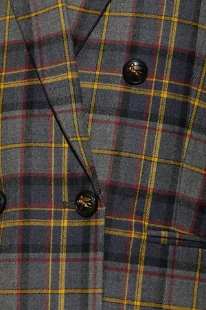 Etro Double-breasted Checked Blazer
