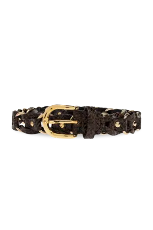 Isabel Marant Étoile Wide Chain Link Leather Belt - Brown
