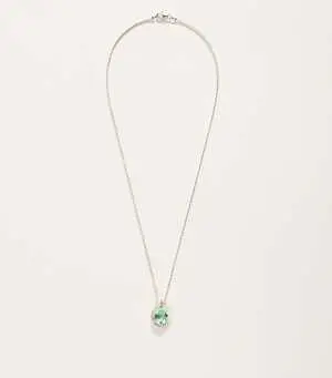 BLEUE BURNHAM Sterling And Sapphire Pleated Pendant Necklace